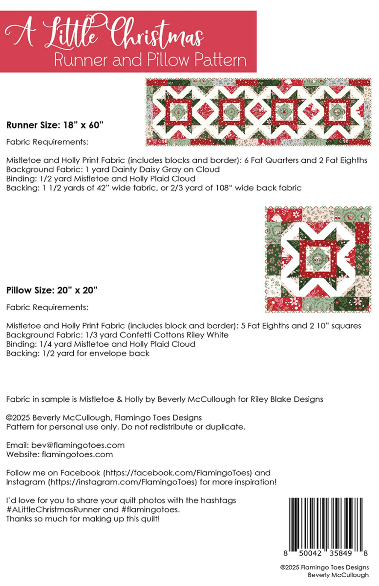 A Little Christmas Runner and Pillow-Pattern – Threads That Bind Maxwell