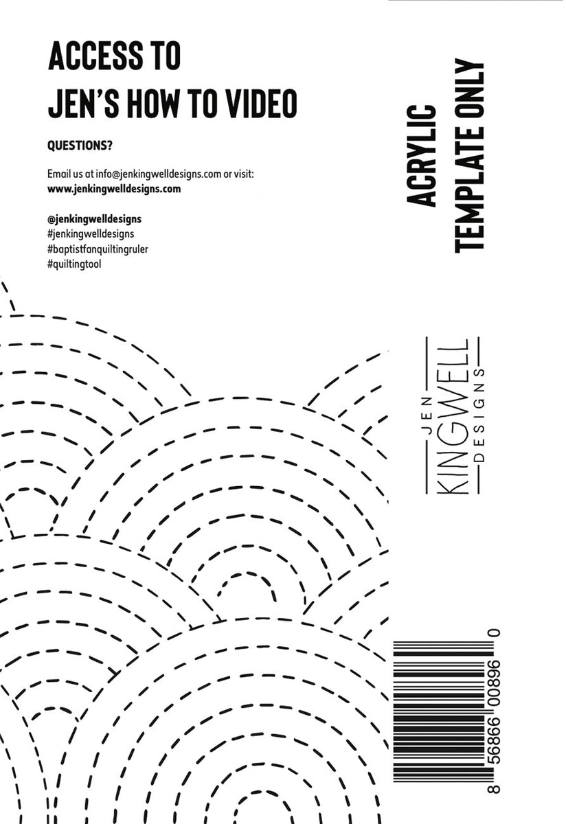 Baptist Fan Quilting Ruler from Jen Kingwell Designs – Threads That ...