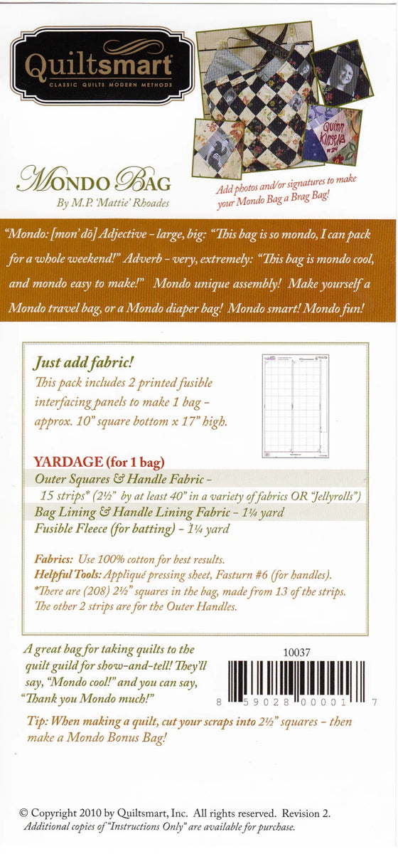 Mondo Bag Fun Pack from Quilt Smart – Threads That Bind Maxwell